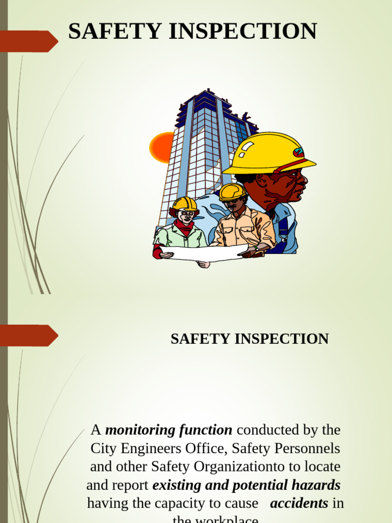 422125719-Lecture-Safety-Inspection (Autosaved) | PDF