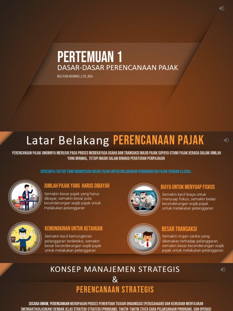 Pertemuan 1 Dasar-Dasar Perencanaan Pajak | PDF Pertemuan 1 Dasar-Dasar Perencanaan Pajak | PDF