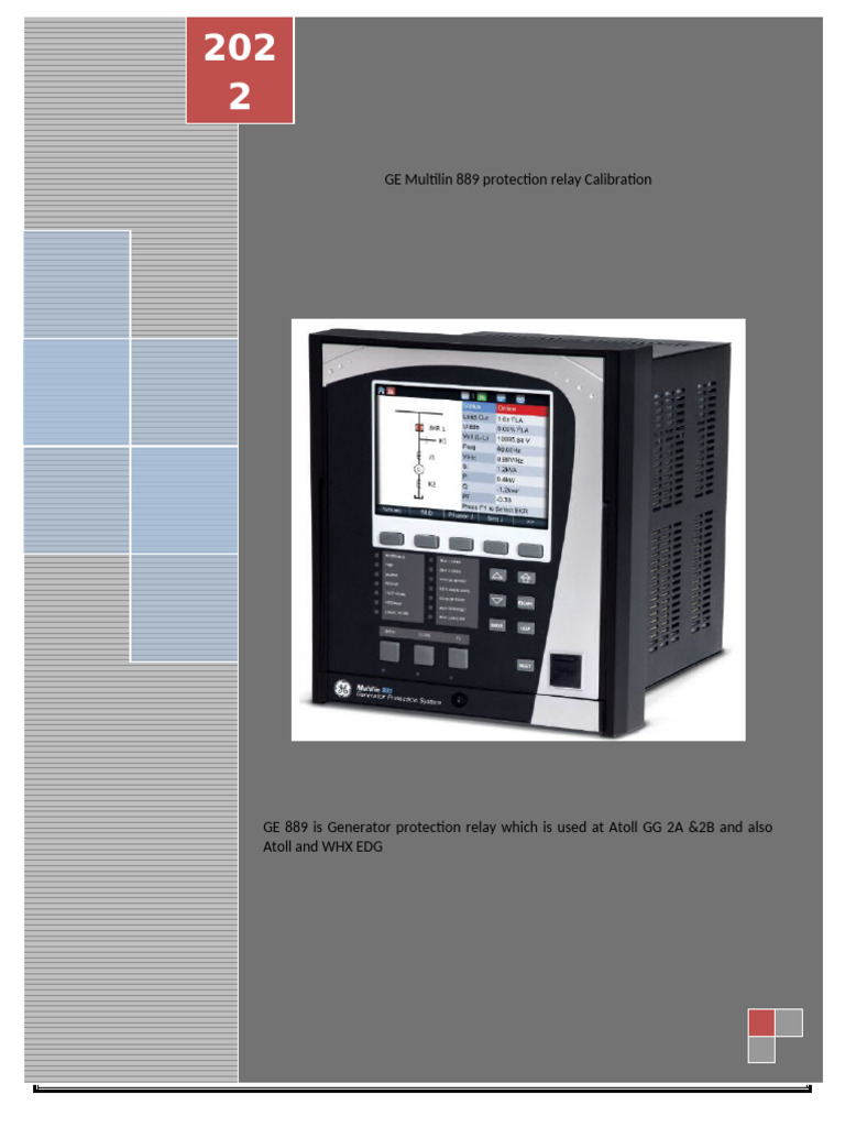 Calibration of GE Multilin 889 | PDF