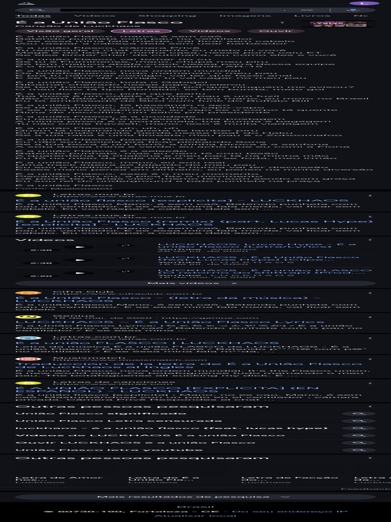 Letra de Luckhaos É A União Flasco - Pesquisa Goo | PDF