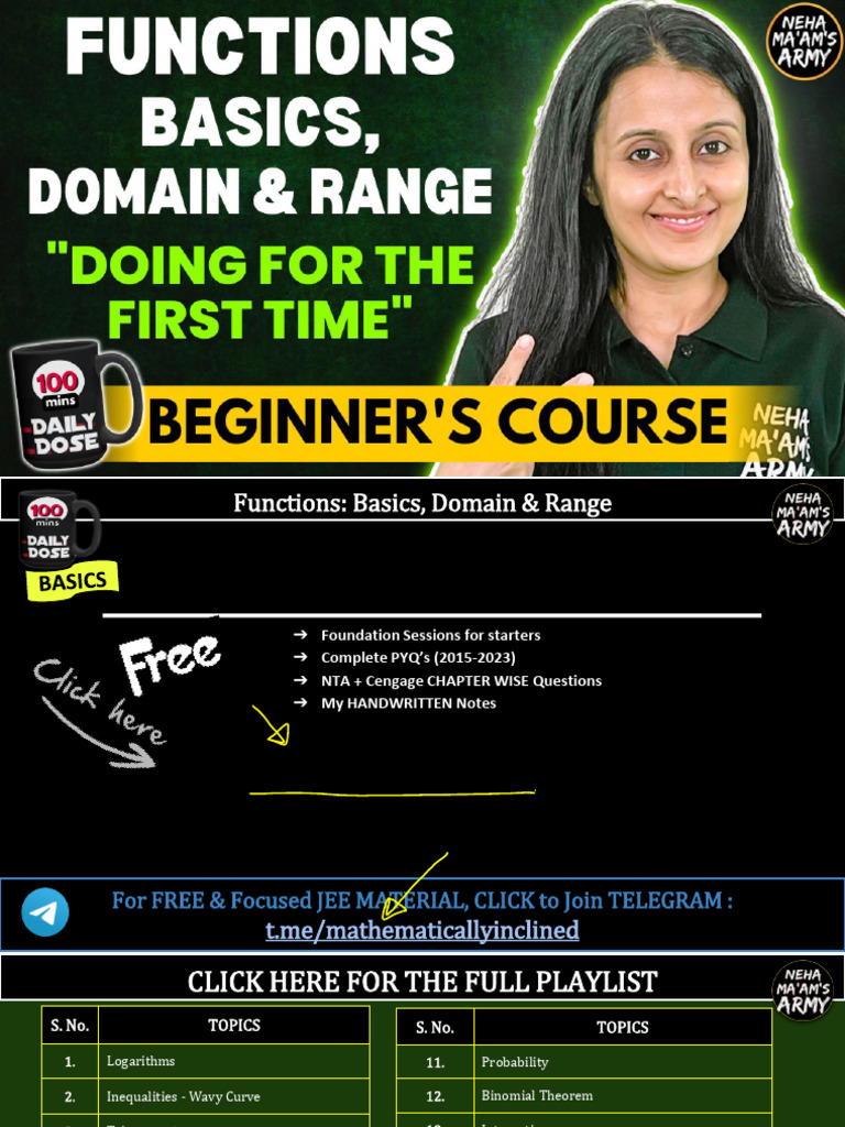 Basics of Functions - Domain & Range | PDF