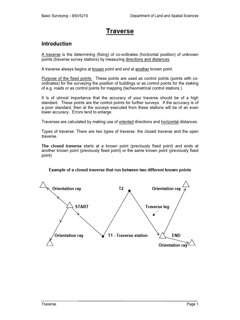 Basic Surveying - Traverse | PDF
