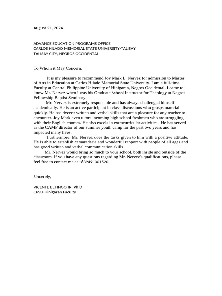 Recomendation Final | PDF