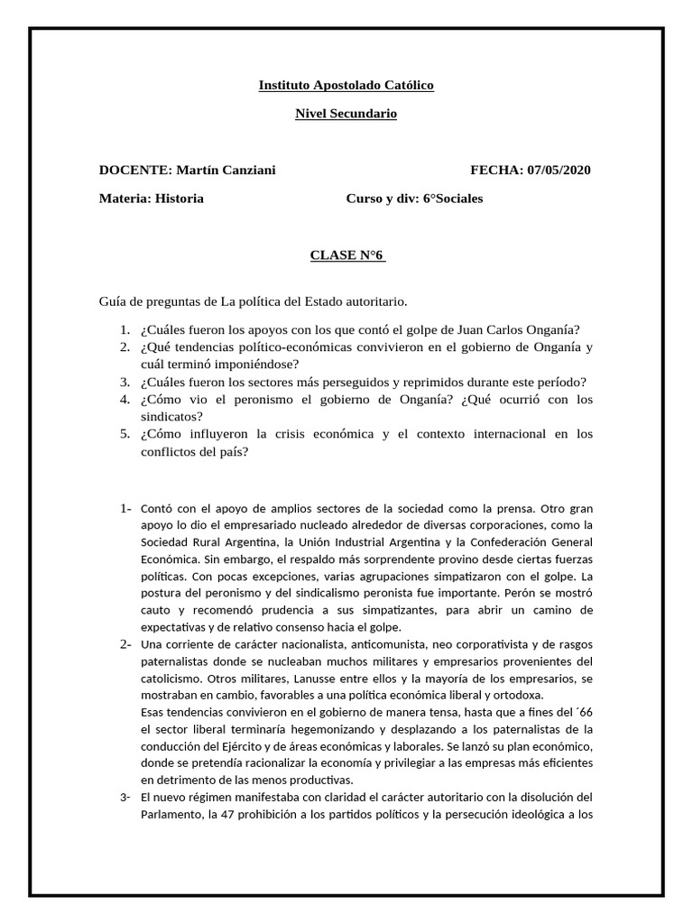 Clase 6 Historia | PDF