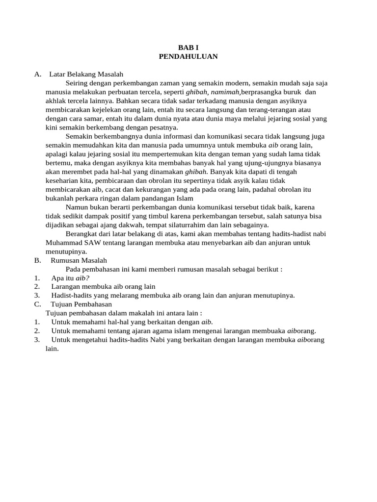 Menutup Aib Orang Lain | PDF