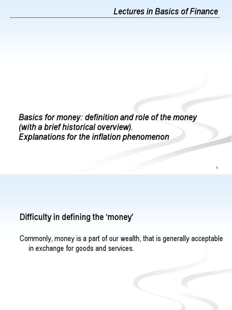 Basics For Money | PDF