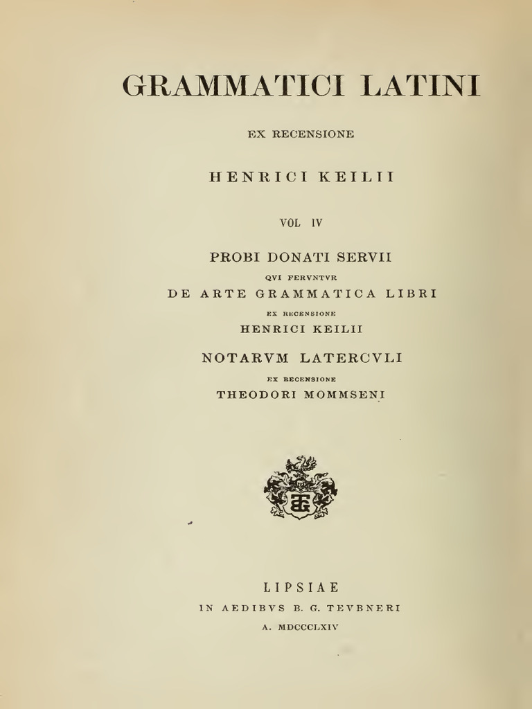 Grammatici: Latini | PDF