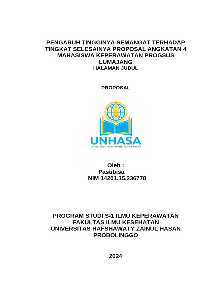 Contoh Cover Proposal 2024 | PDF
