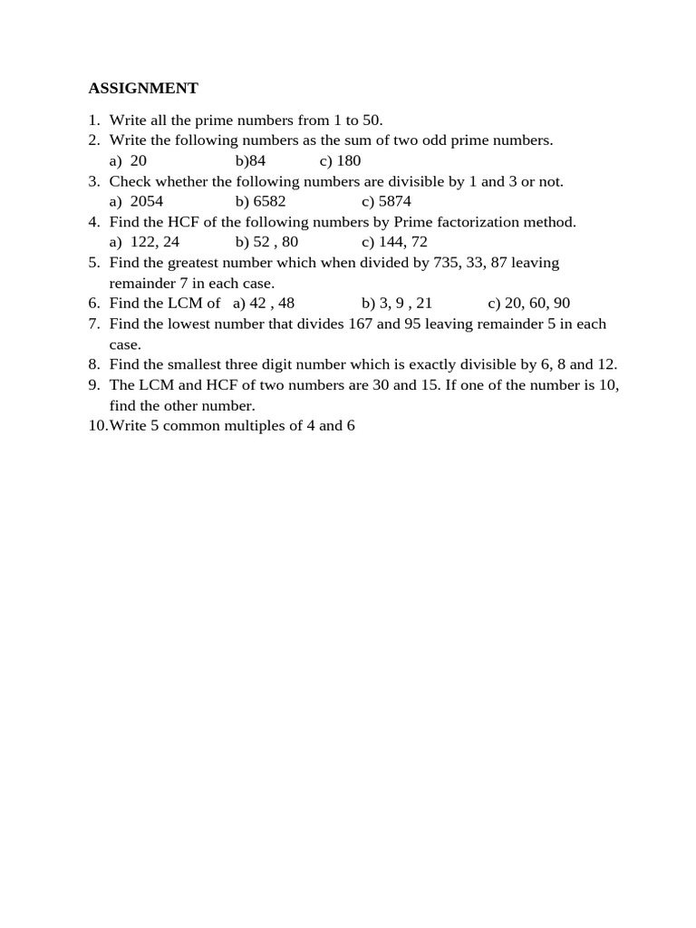 Assignment (1) | PDF