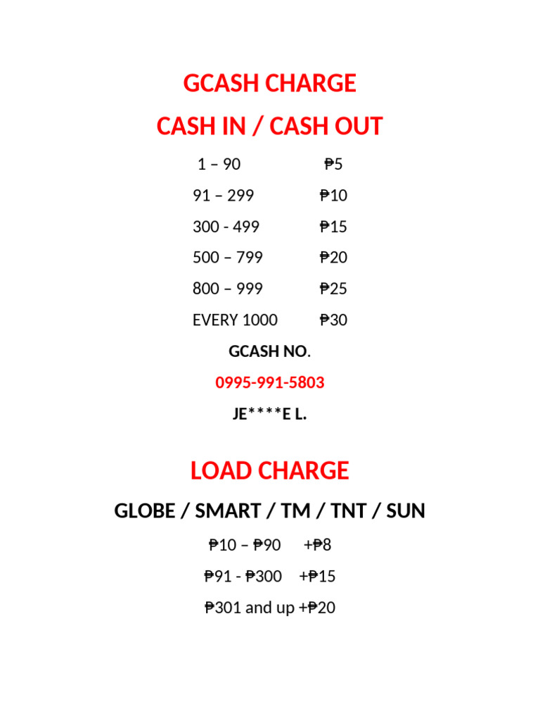 Gcash Charge | PDF