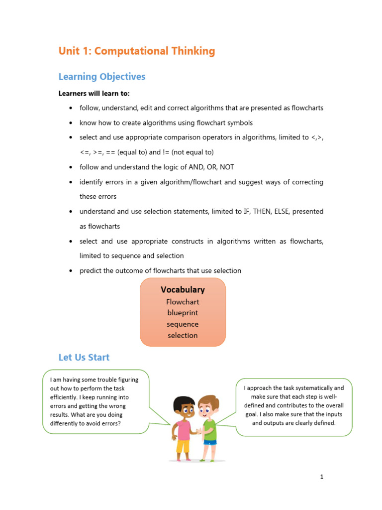 Comutational Thinking Worksheets | PDF | Algorithms | Area