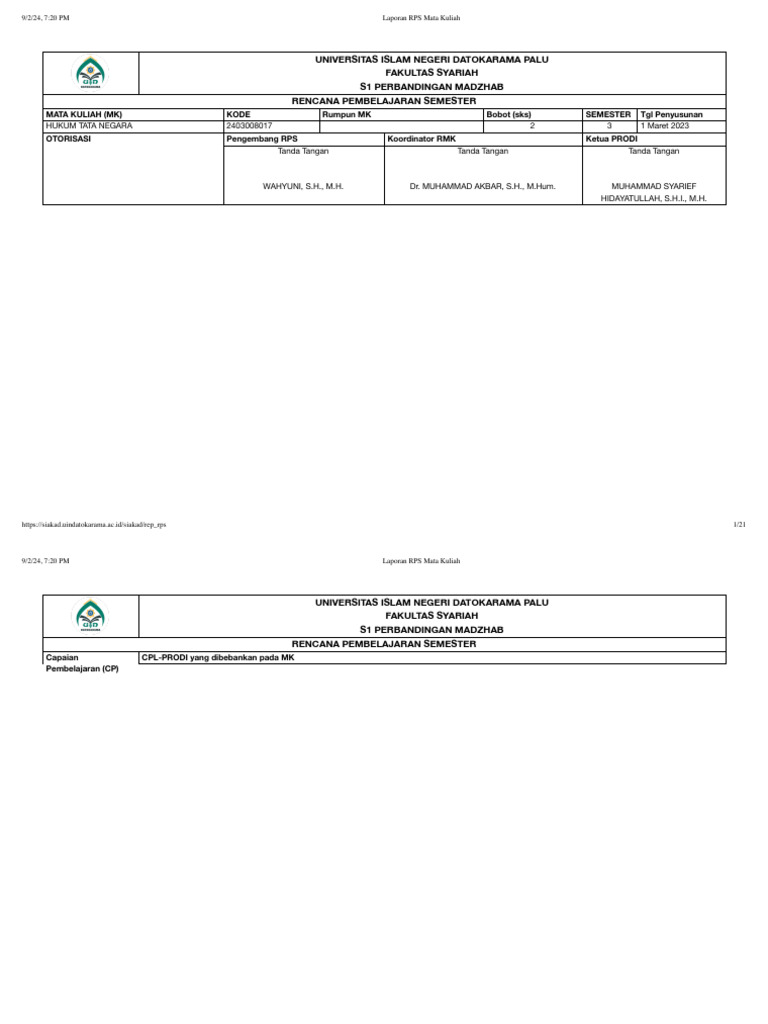 RPS HTN | PDF | Indonesia