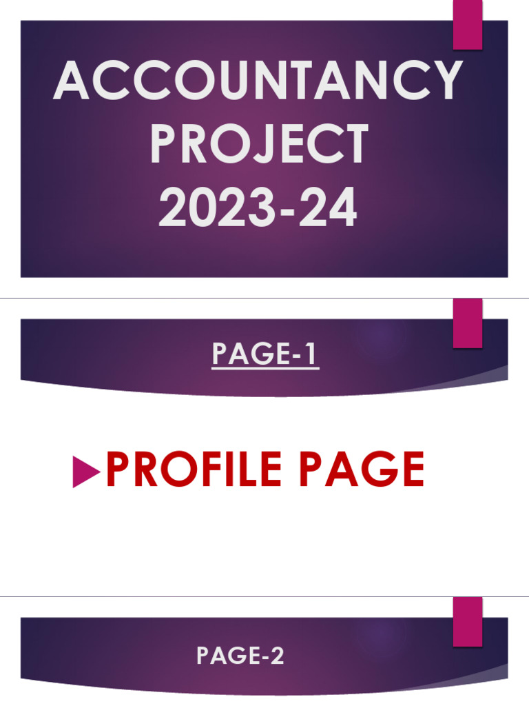 Project Accountancy Class 12 | PDF