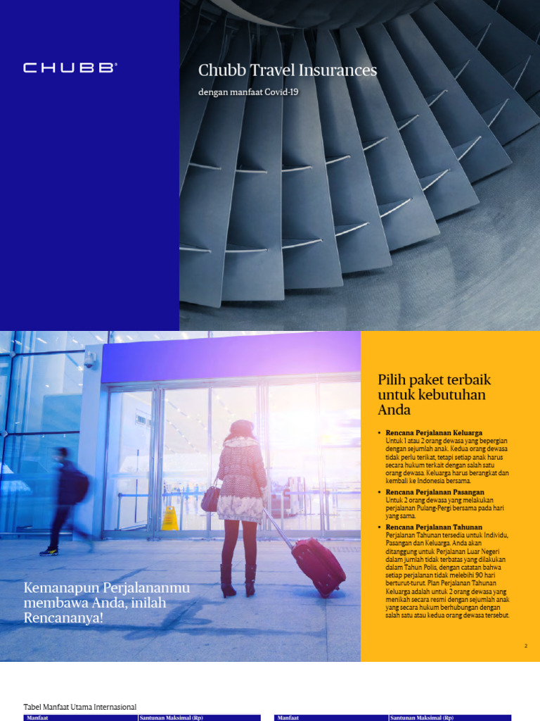 Brochure Chubb Travel Insurance ID 120222 | PDF