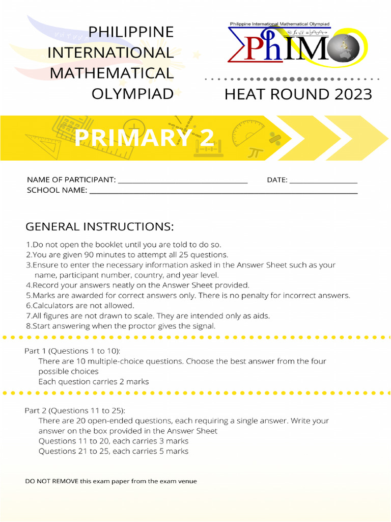 PhIMO Heat 2023-P2 | PDF