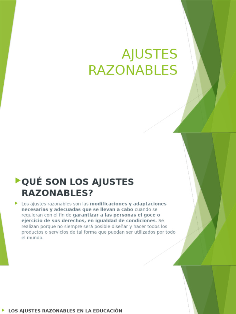Ajustes Razonables 2 | PDF | Plan de estudios | Educación de la primera ...