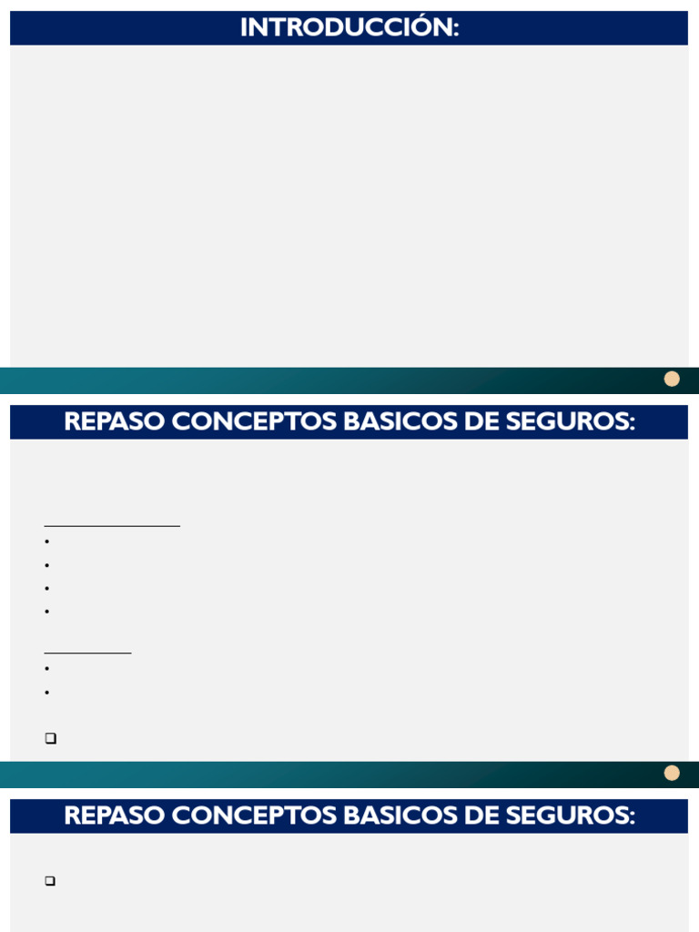 Clase 1 Repaso Conceptos de Seguros 1 | PDF