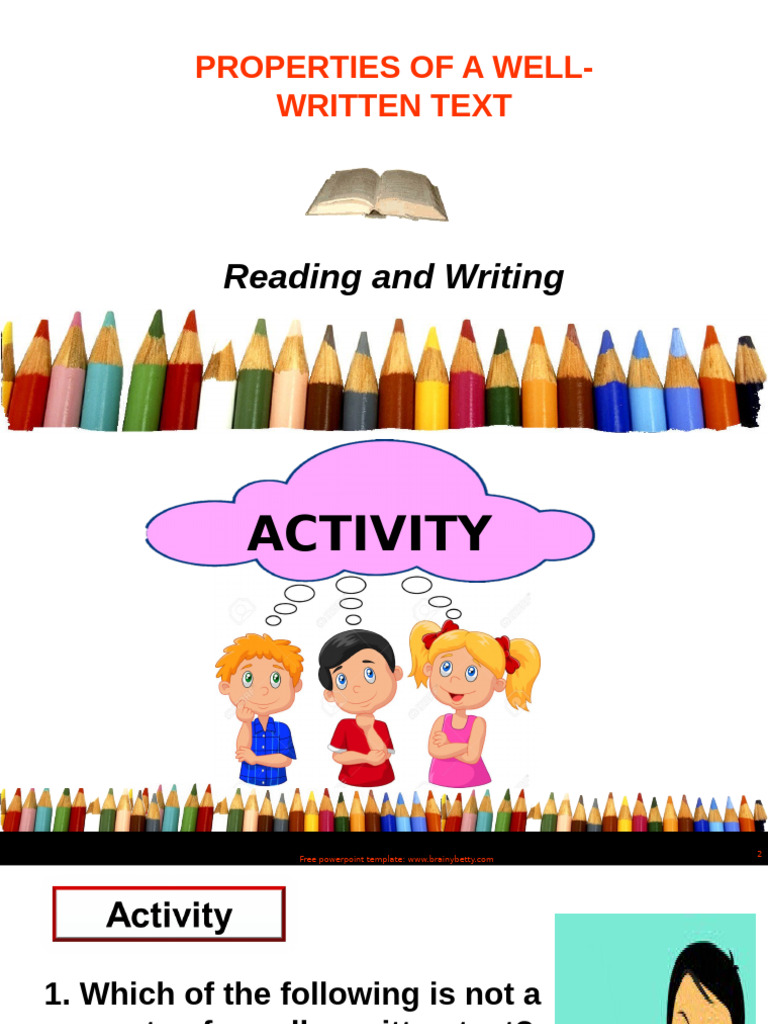 Properties of Well-Written Texts | PDF | Jargon | Writing