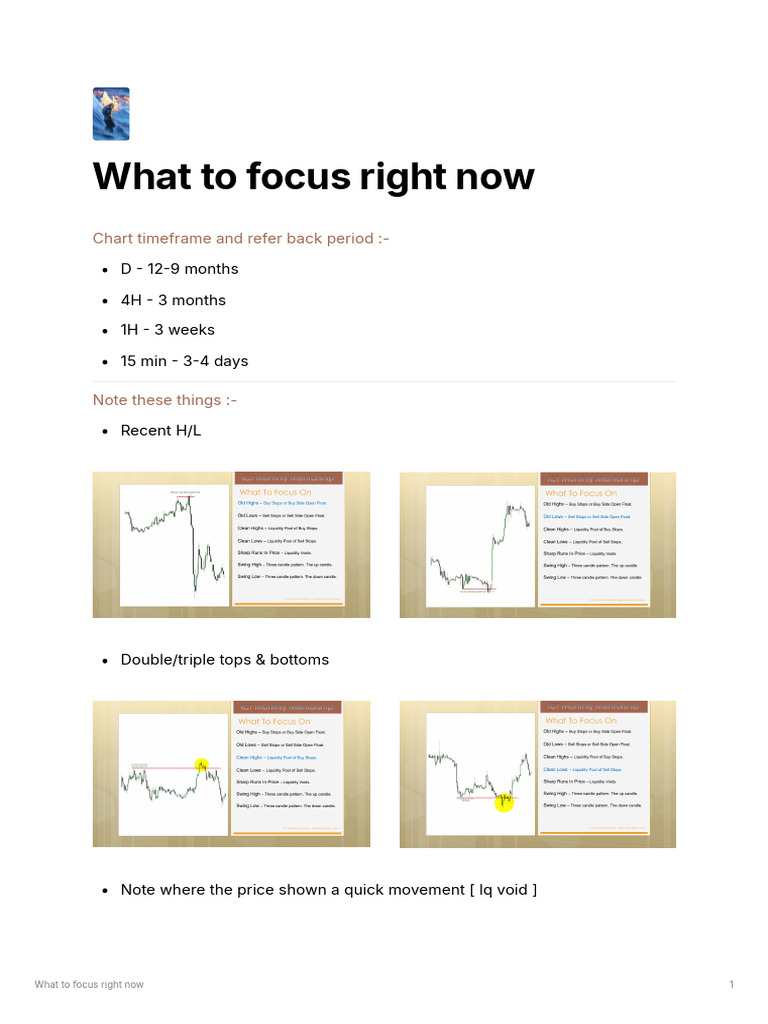 What To Focus Right Now: Chart Timeframe and Refer Back Period | PDF