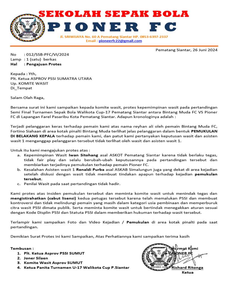 Surat Protes | PDF