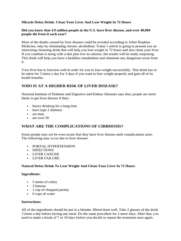 Miracle Detox Drink | PDF Miracle Detox Drink | PDF