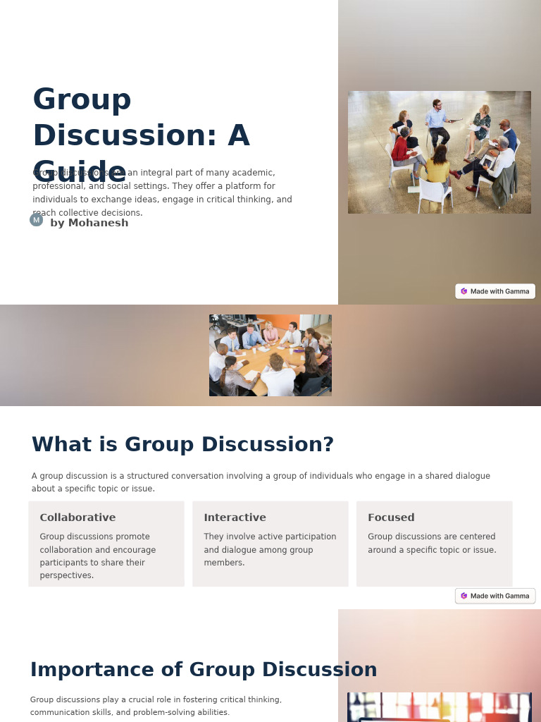 Group Discussion A Guide | PDF | Critical Thinking | Communication