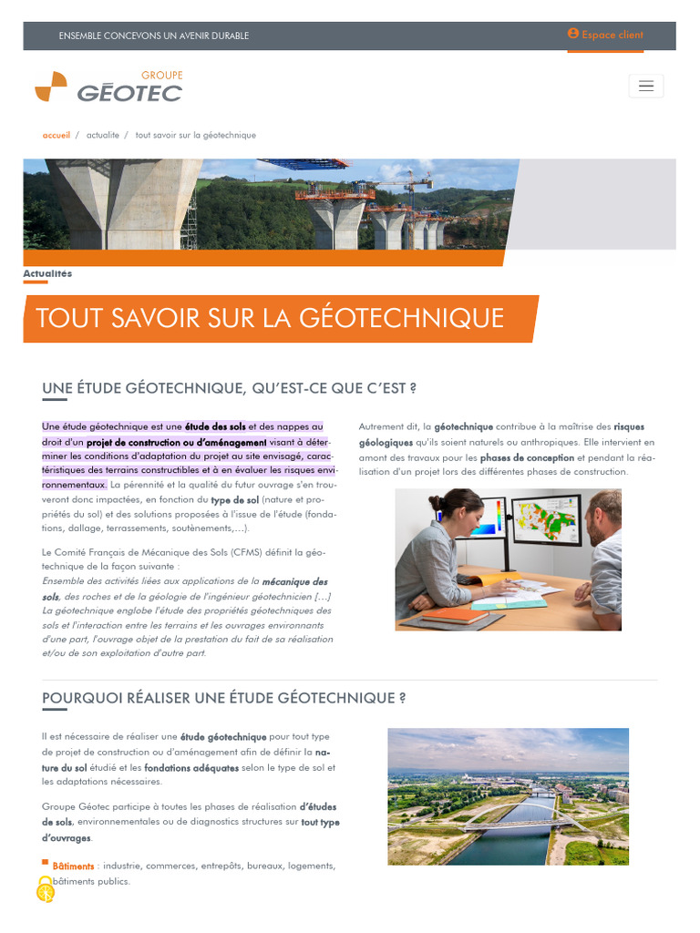 Tout Savoir Sur La Géotechnique - Geotec | PDF