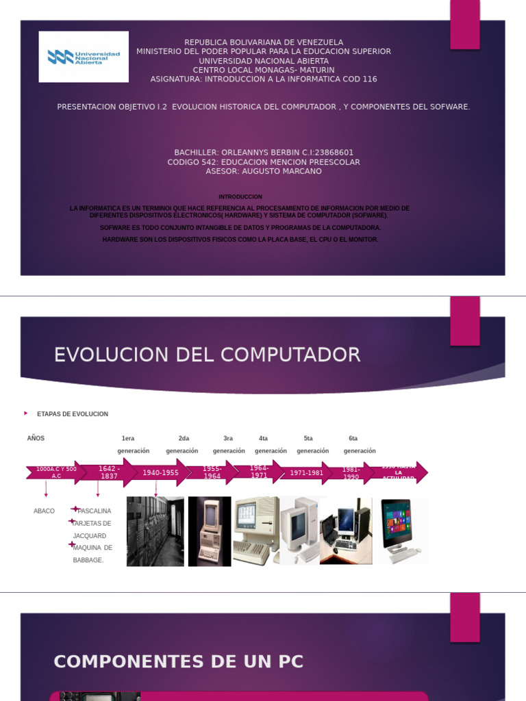Presentacion de Obj 2 Introduccion A La Informatica | PDF
