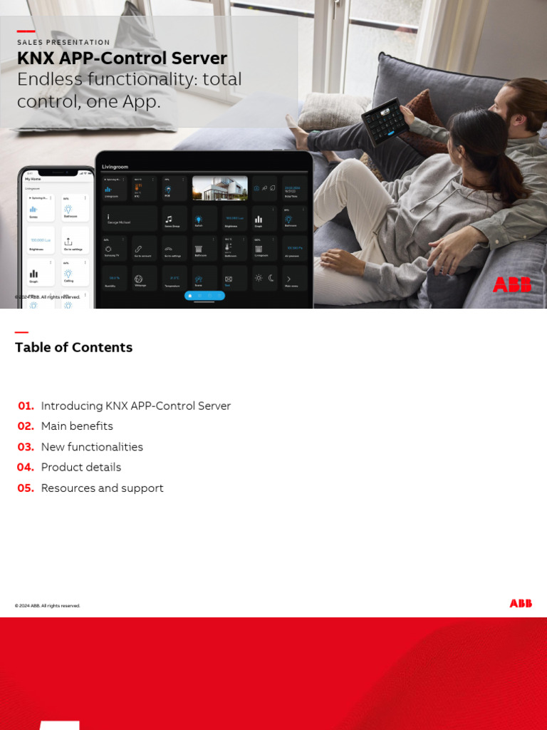 KNX-APP-Control-Server Sales-Presentation V1-0 EN 9AKK108469A7965 Rev A | PDF