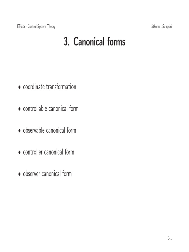 Canonical Forms 1 | PDF