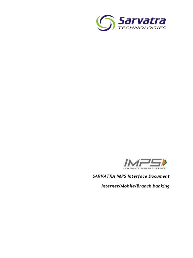 Sarvatra IMPS XML Interface 1.4 | PDF