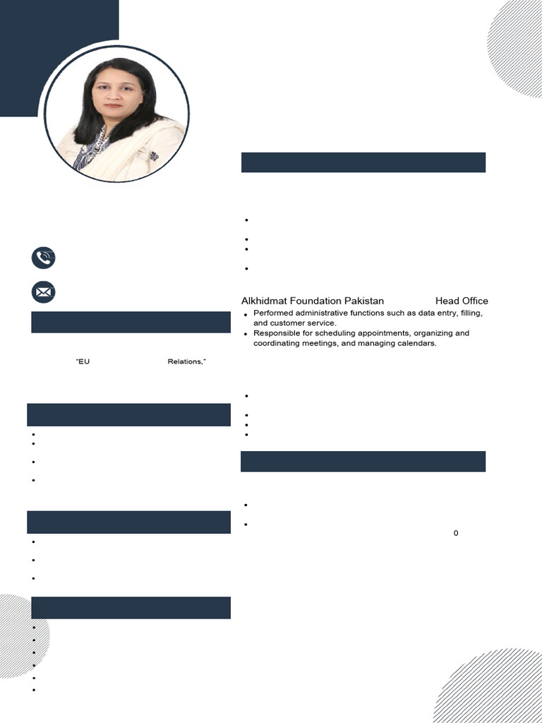 Amna Qadeer CV (Admin) - 1 | PDF