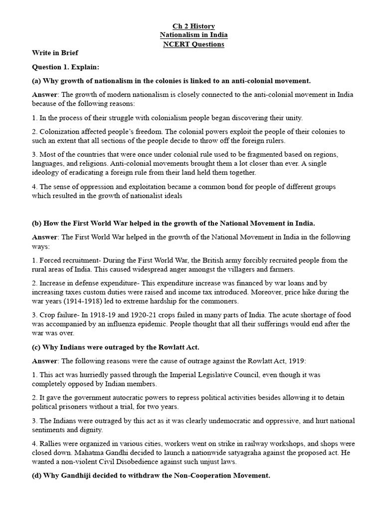 CH 2 History | PDF | Mahatma Gandhi | British Raj