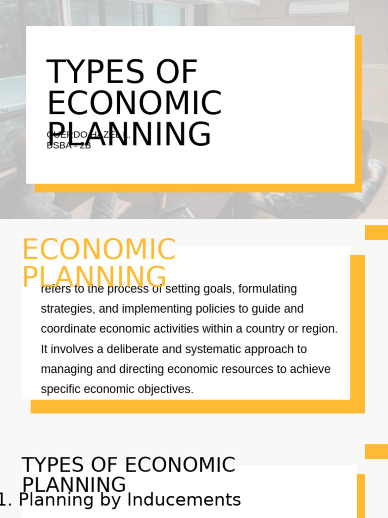Types of Economic Planning Explained | PDF