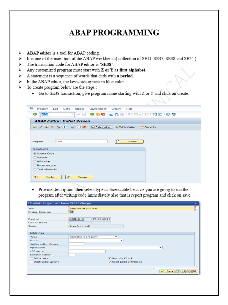 ABAP Programming Part - 1 | PDF