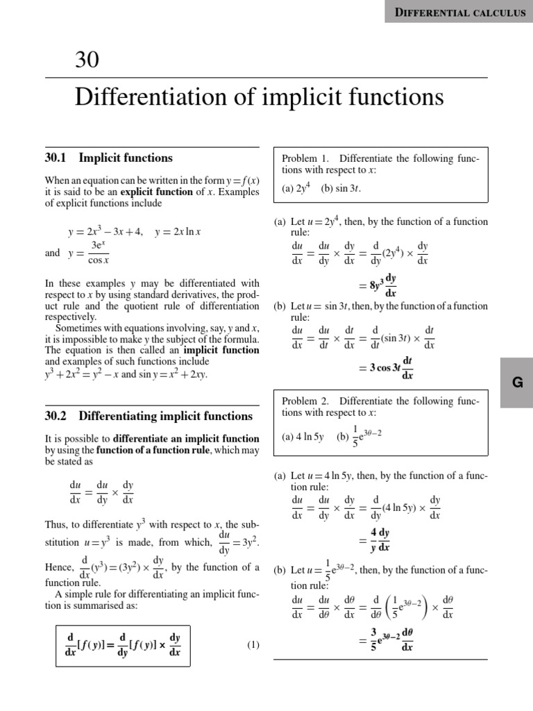 Differentiation of implicit functions | PDF Differentiation of implicit functions | PDF