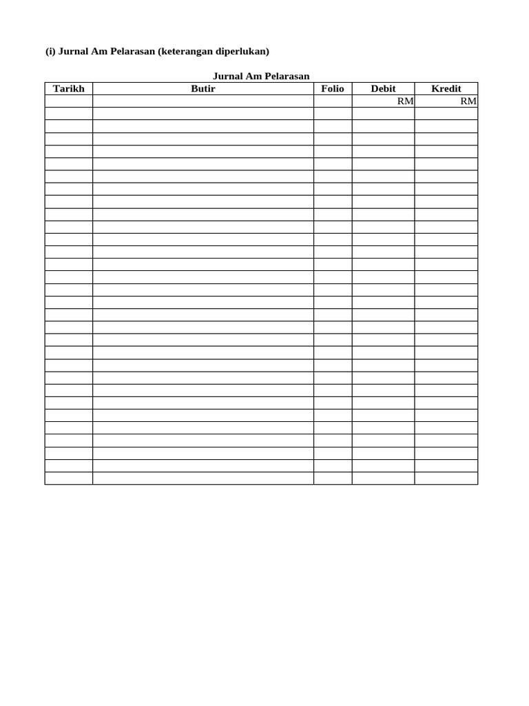 Format Akaun Kerja Kursus 2 | PDF