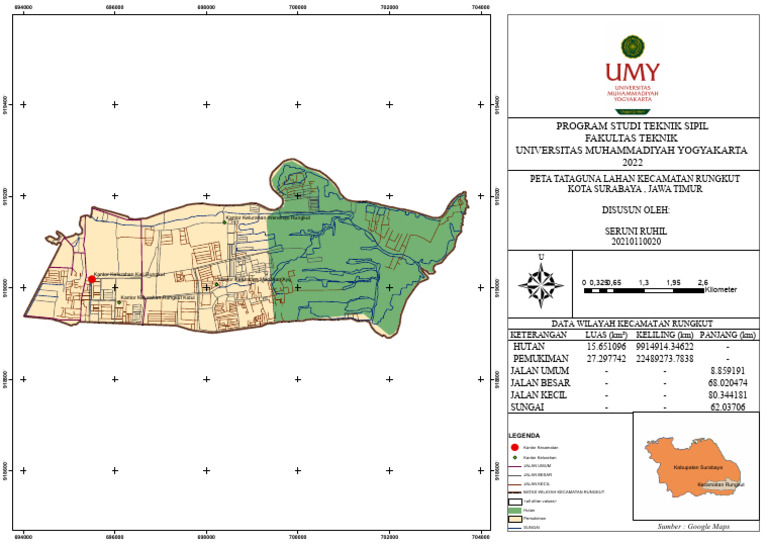 Maps Kecamatan Rungkut - Seruni Ruhil | PDF