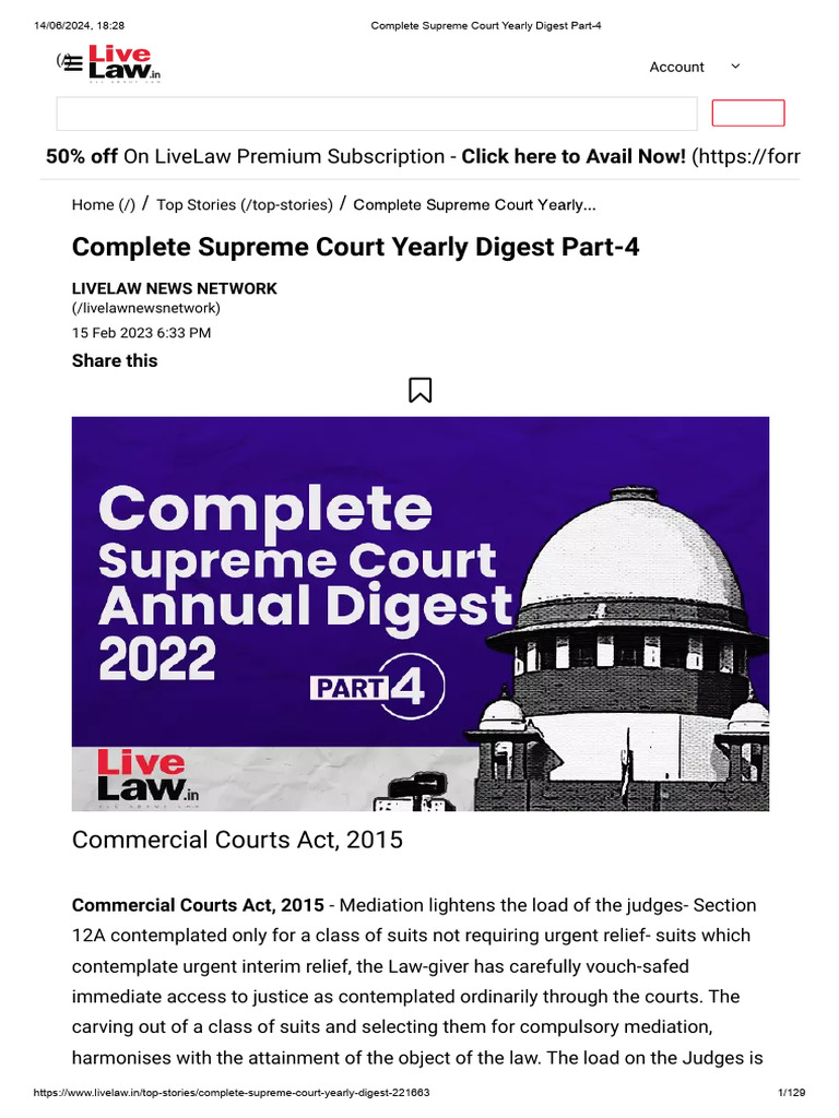 Complete Supreme Court Yearly Digest Part-4 | PDF