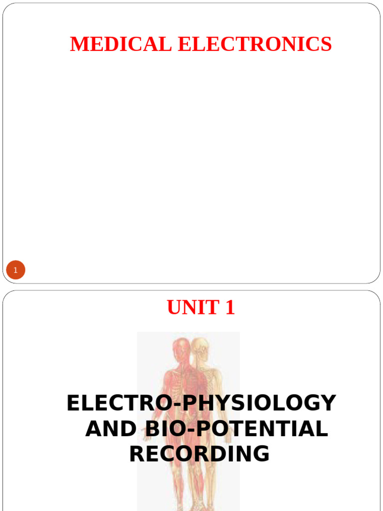 Medical Electronics Unit 1 Part 1 | PDF