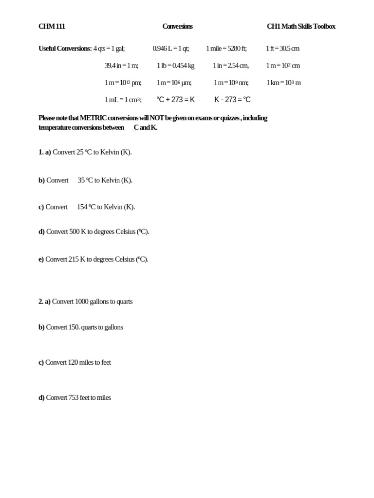 Conversions | PDF