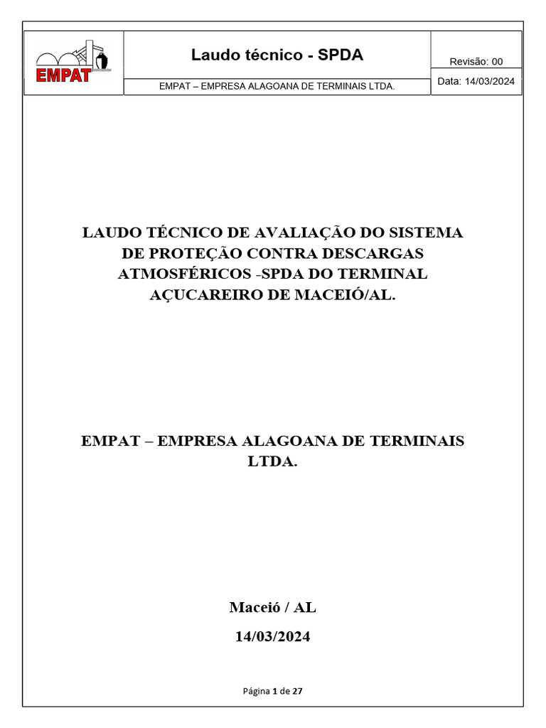 EMPAT SPDA LAUDO 2024 Assinado | PDF | Física Aplicada e Interdisciplinar | Tecnologia e Engenharia