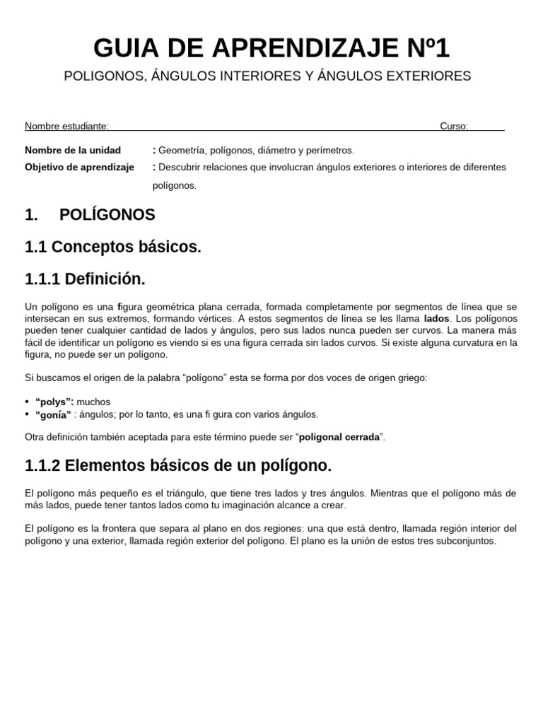 Guia1 Poligonos | PDF