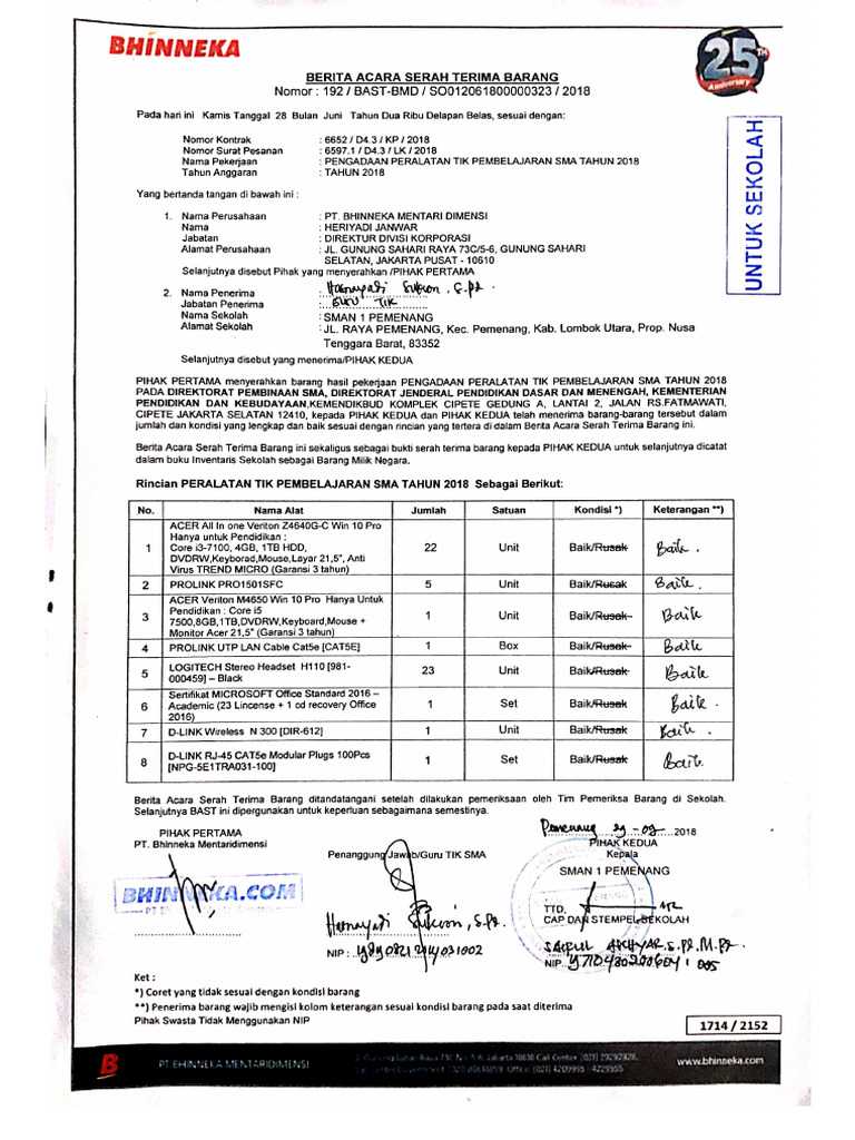 Bast Peralatan Tik 2018 | PDF