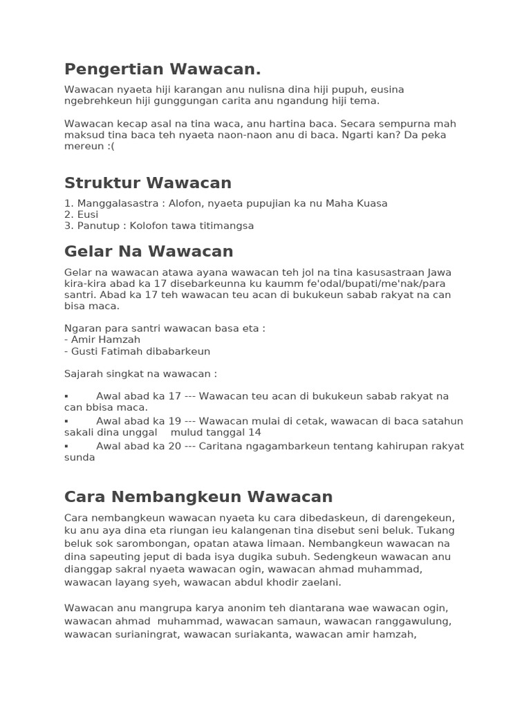 WAWACAN | PDF