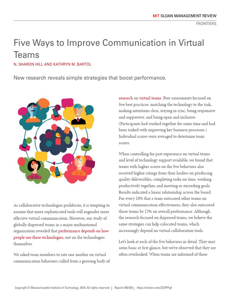 5 Ways To Improve Communication in Virtual Teams | PDF
