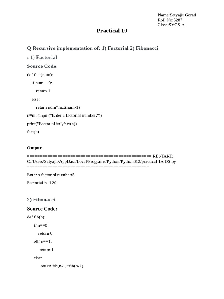 Practical 10 DS | PDF