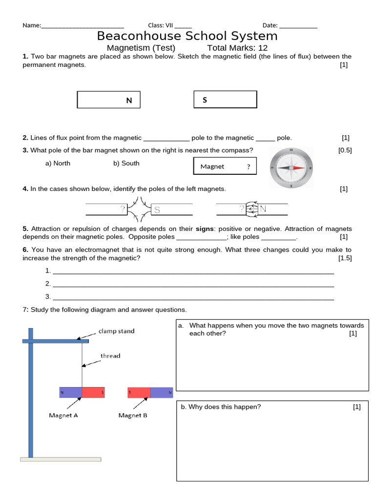 Magnetism Test | PDF