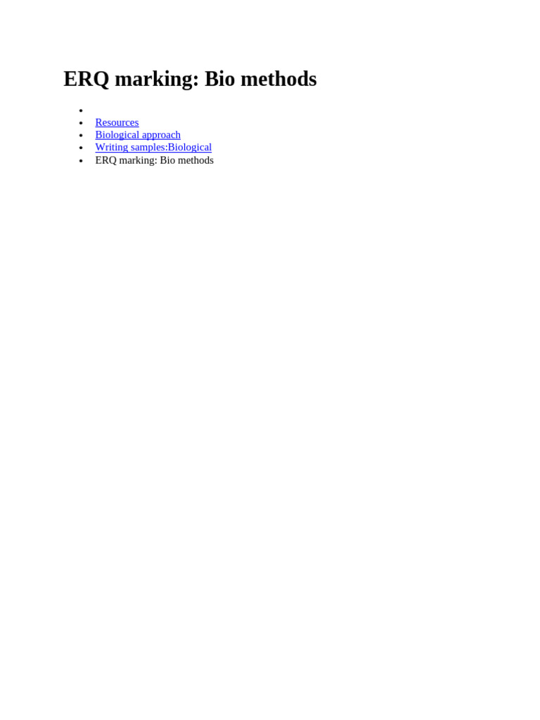 ERQ Marking Bio Methods 2 | PDF