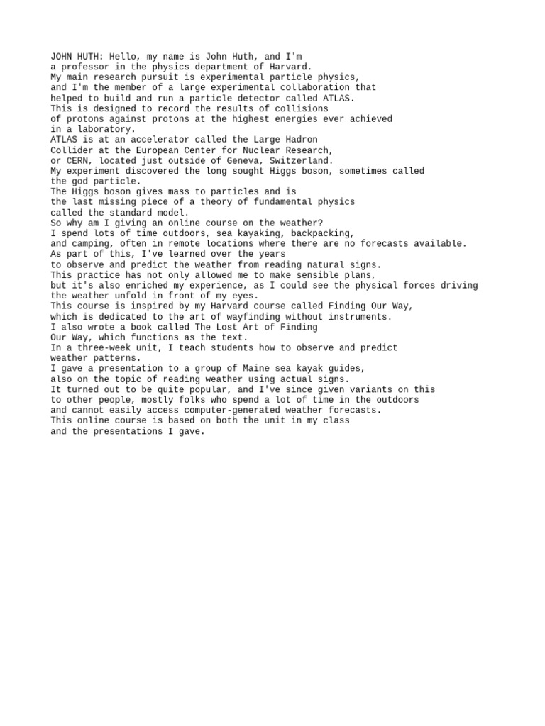 WEATH V1 John Intro RC SL SL - Edxmstr v1-10 V2-En | PDF